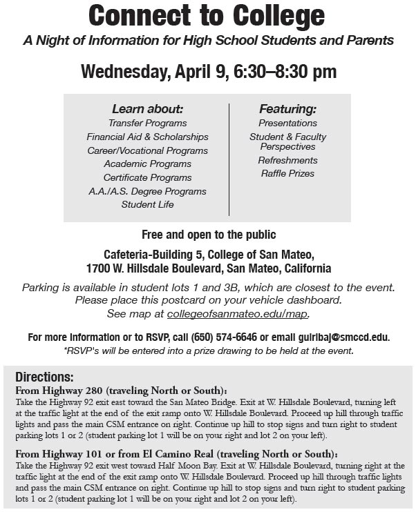 Connect to College - A Night of Information for High School Students ...